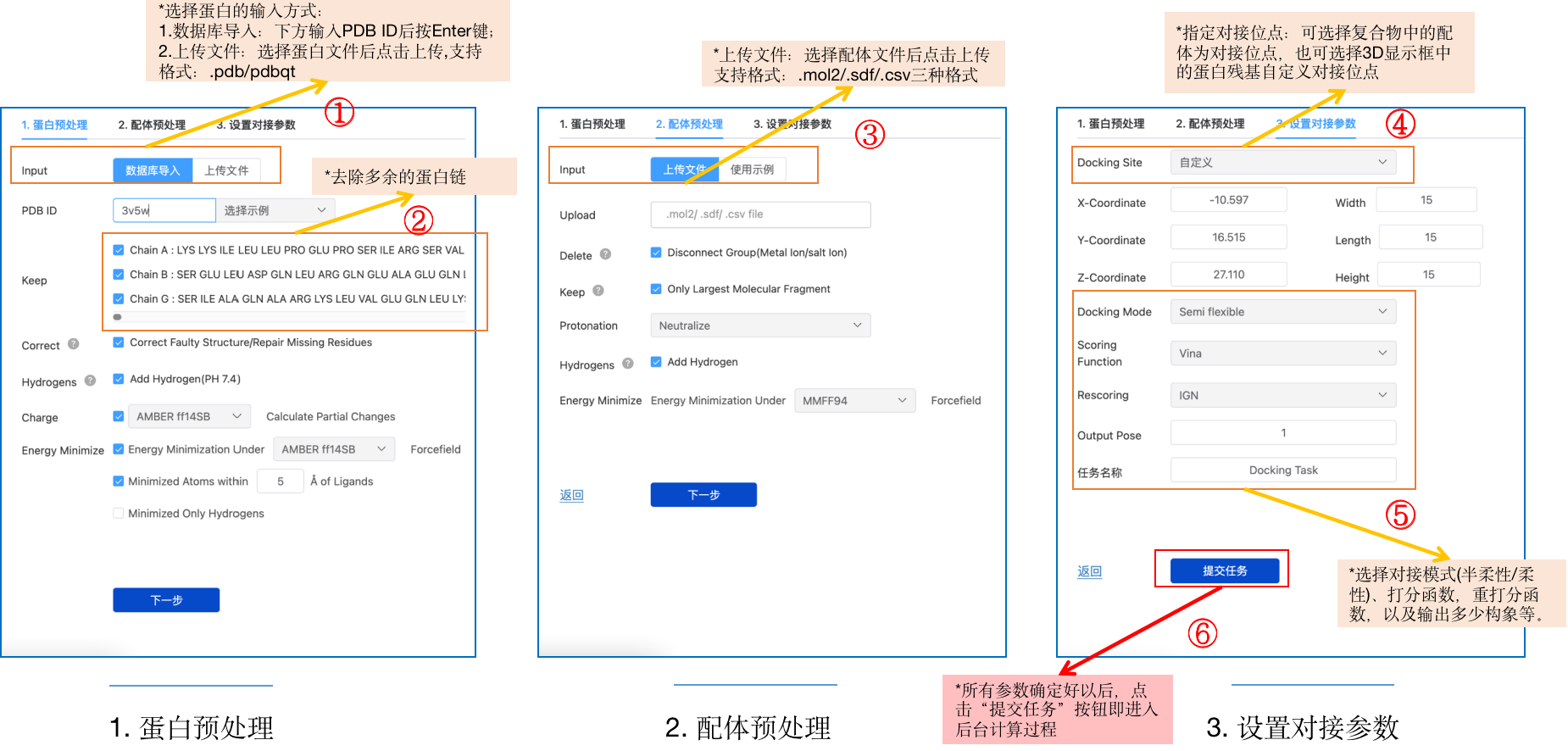Docking & Rescoring | DrugFlow Docs