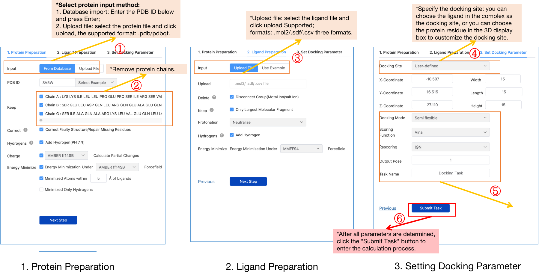 Docking & Rescoring | DrugFlow Docs