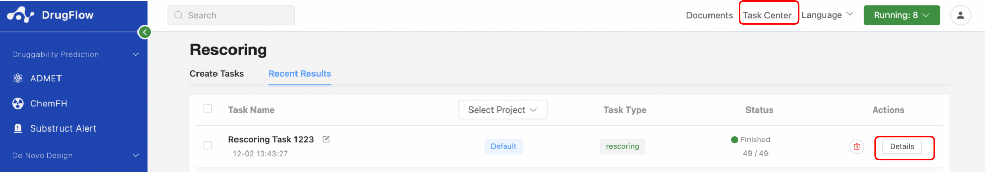 Rescoring | DrugFlow Docs