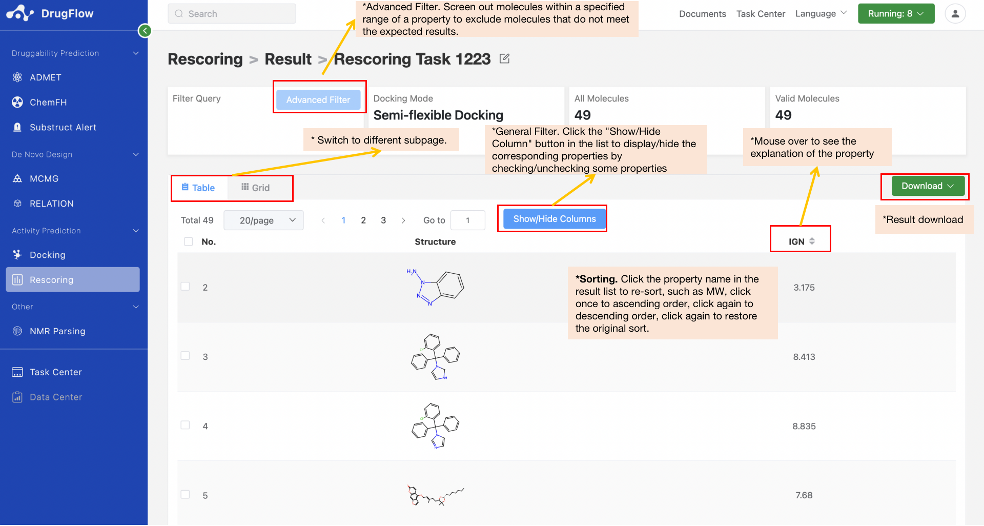 Rescoring | DrugFlow Docs